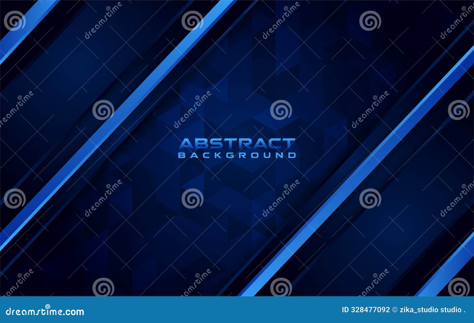 Abstract Dark Blue Background with Overlap Layer Stock Illustration ...