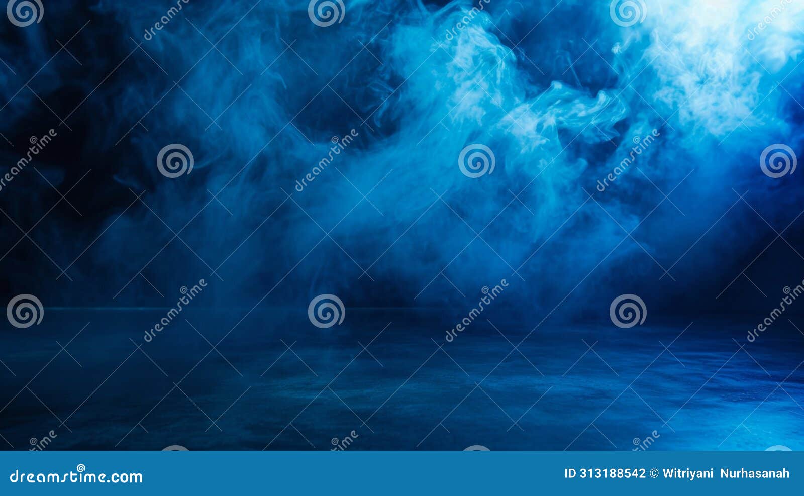 Abstract Dark Blue Background, Smoke, Smog. Empty Dark Scene, Neon ...