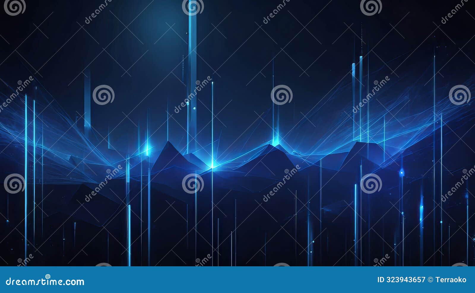 Abstract Dark Blue Background, Statistical Resampling Data Sci-fi ...