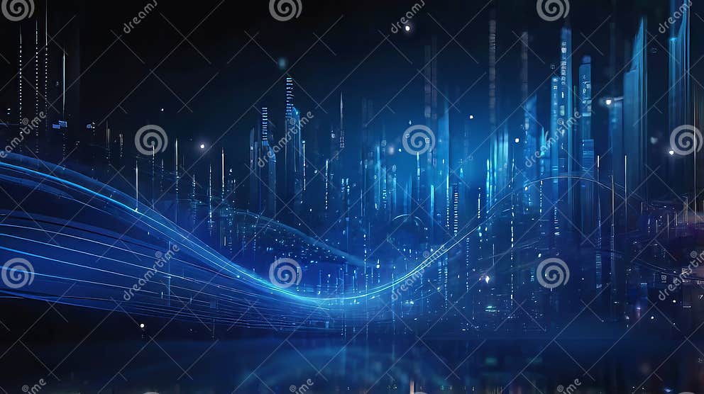 Abstract Dark Blue Background, Statistical Resampling Data Sci-fi ...