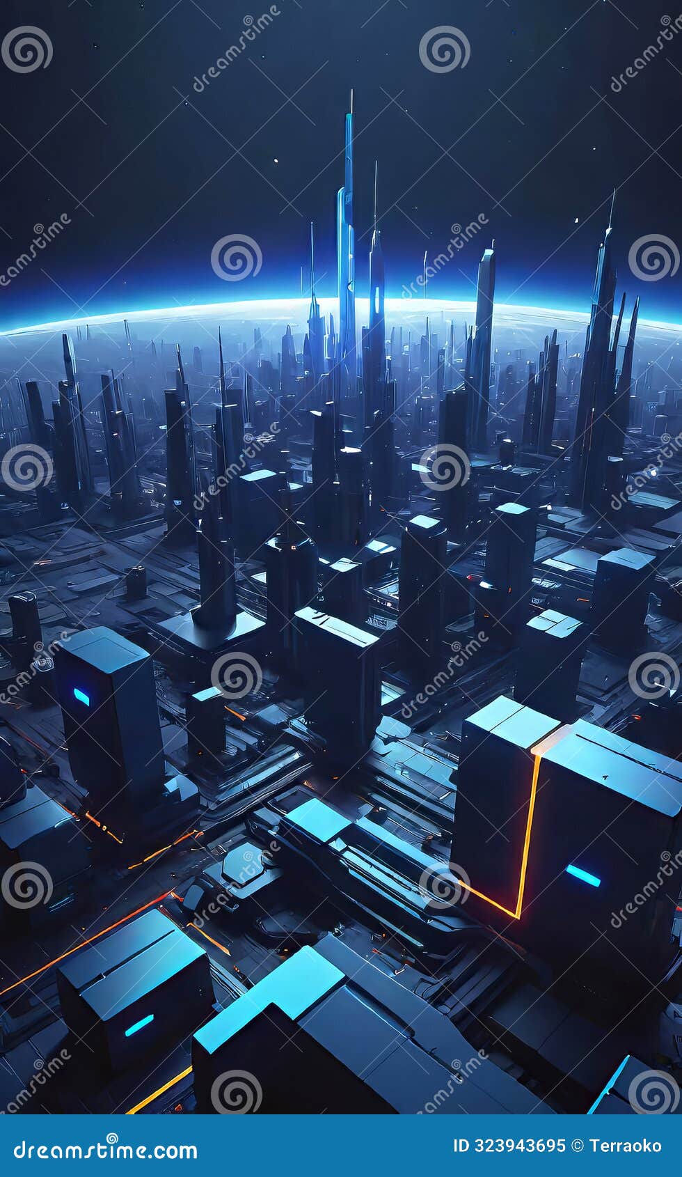 Abstract Dark Blue Background, Statistical Resampling Data Sci-fi ...