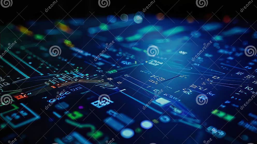 Abstract Dark Blue Background, Statistical Resampling Data Sci-fi ...