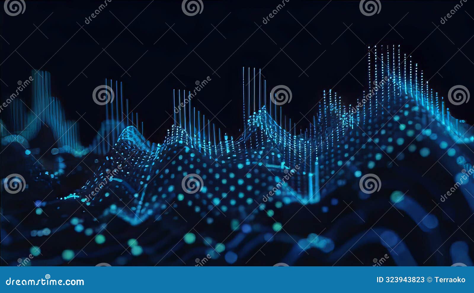 Abstract Dark Blue Background, Statistical Resampling Data Sci-fi ...