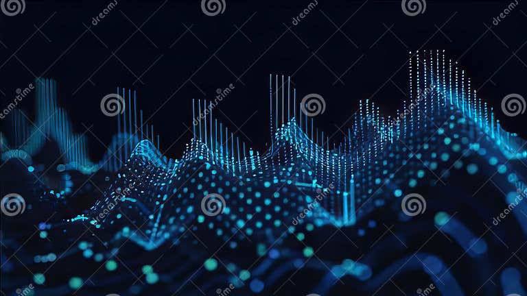 Abstract Dark Blue Background, Statistical Resampling Data Sci-fi ...