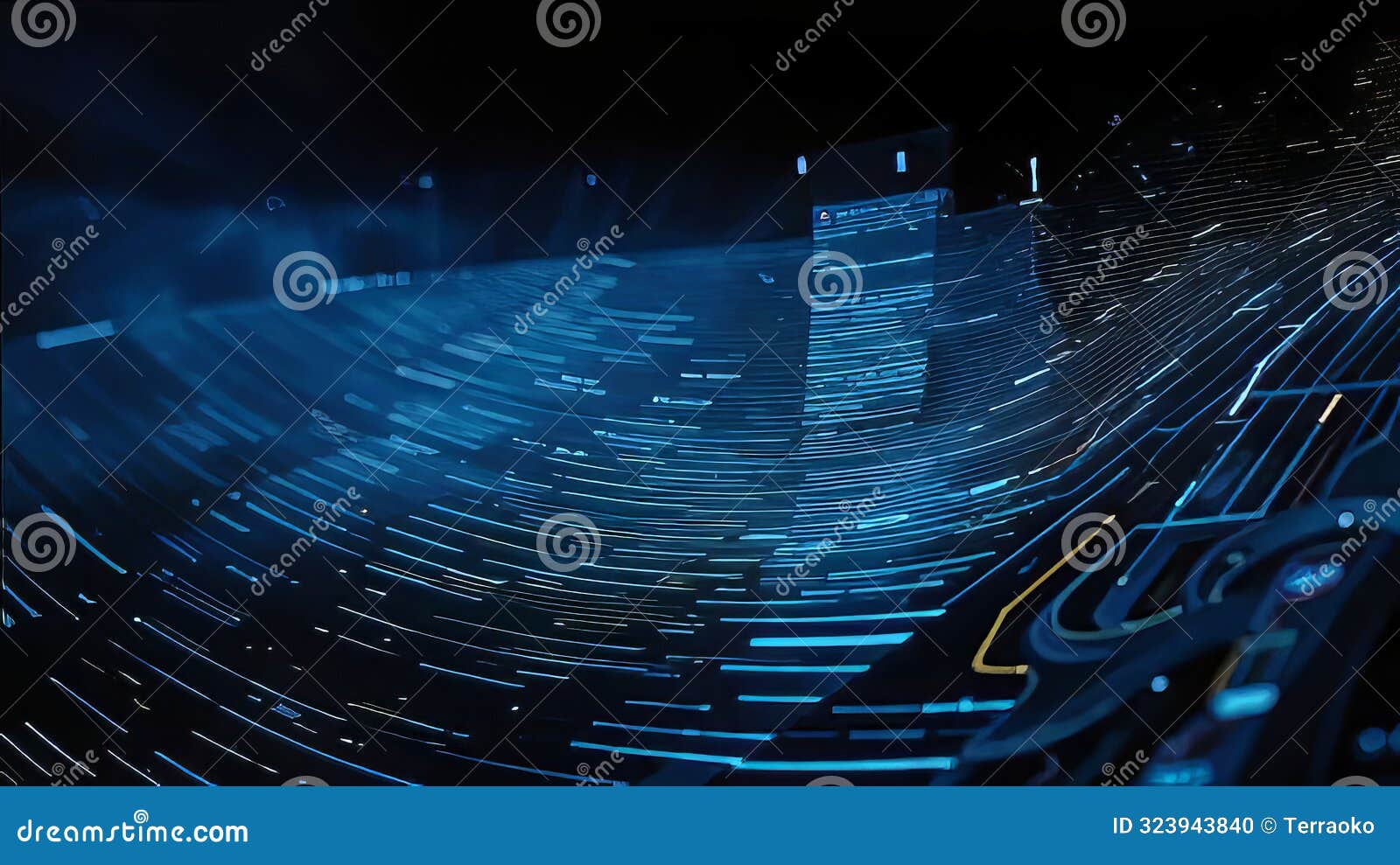 Abstract Dark Blue Background, Statistical Resampling Data Sci-fi ...