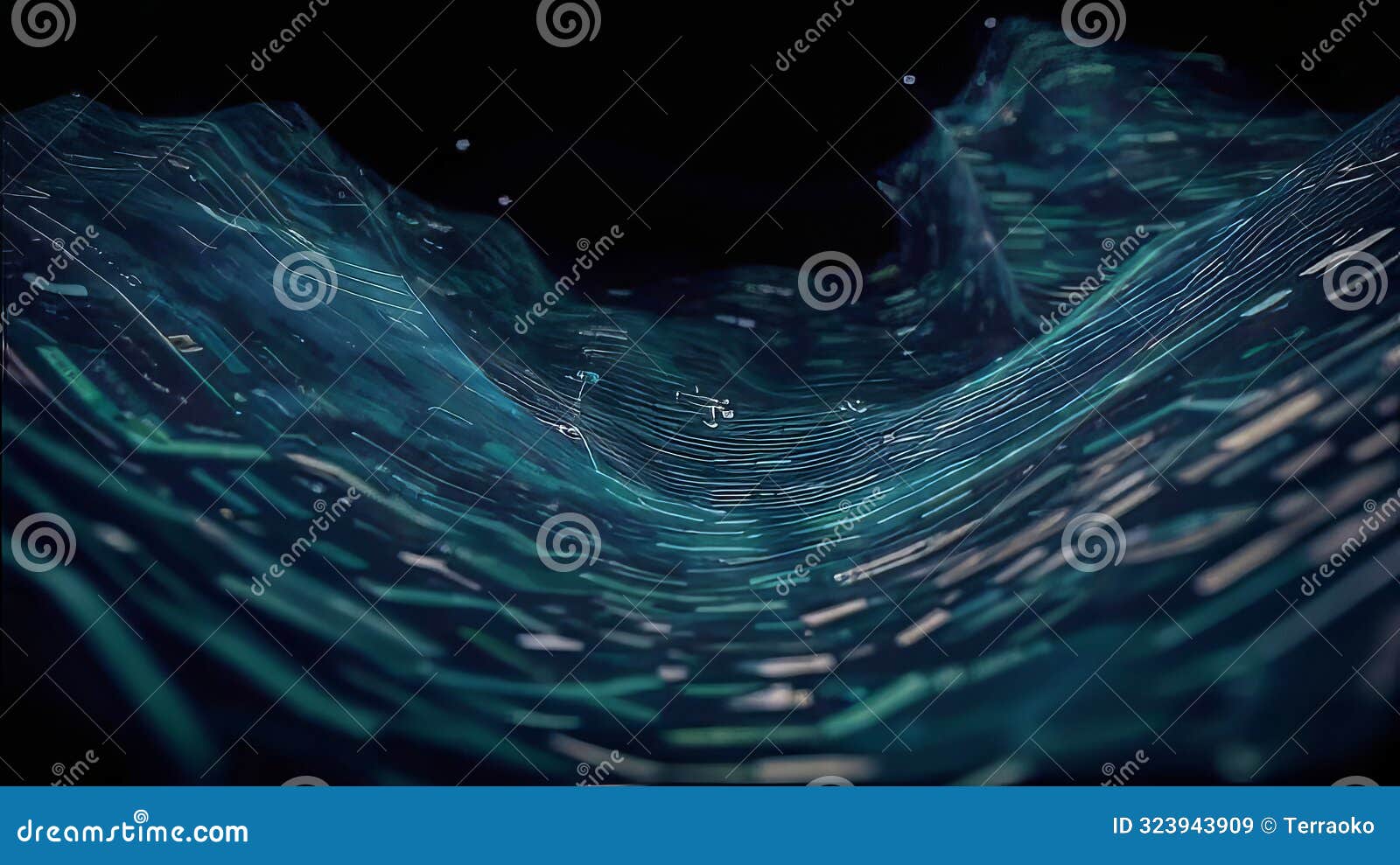 Abstract Dark Blue Background, Statistical Resampling Data Sci-fi ...