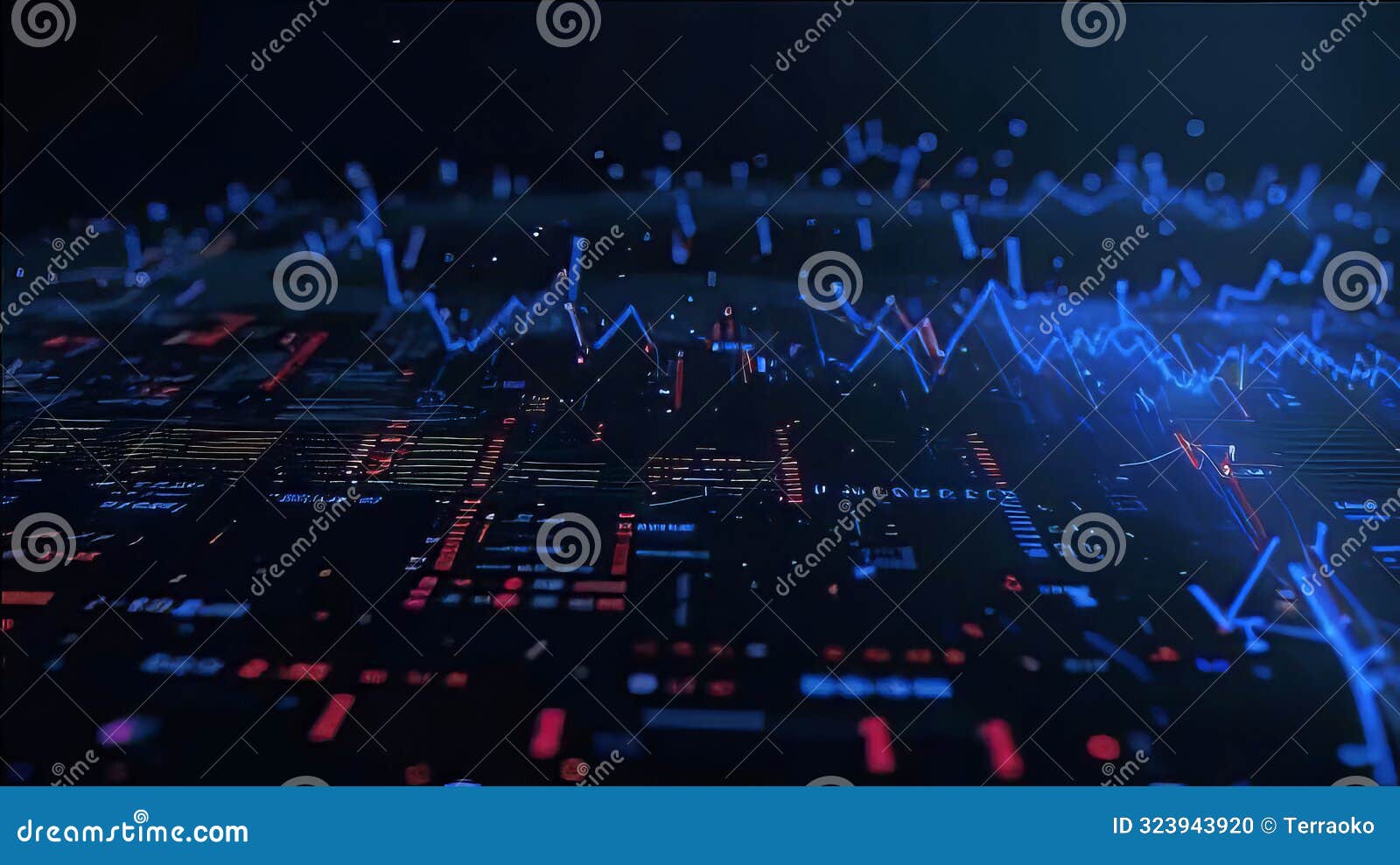 Abstract Dark Blue Background, Statistical Resampling Data Sci-fi ...
