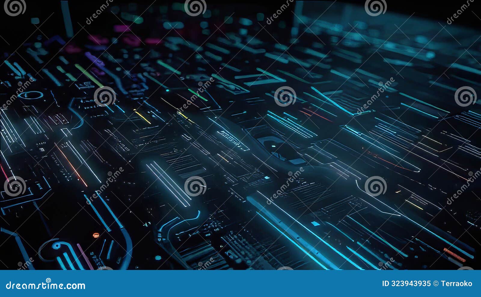 Abstract Dark Blue Background, Statistical Resampling Data Sci-fi ...