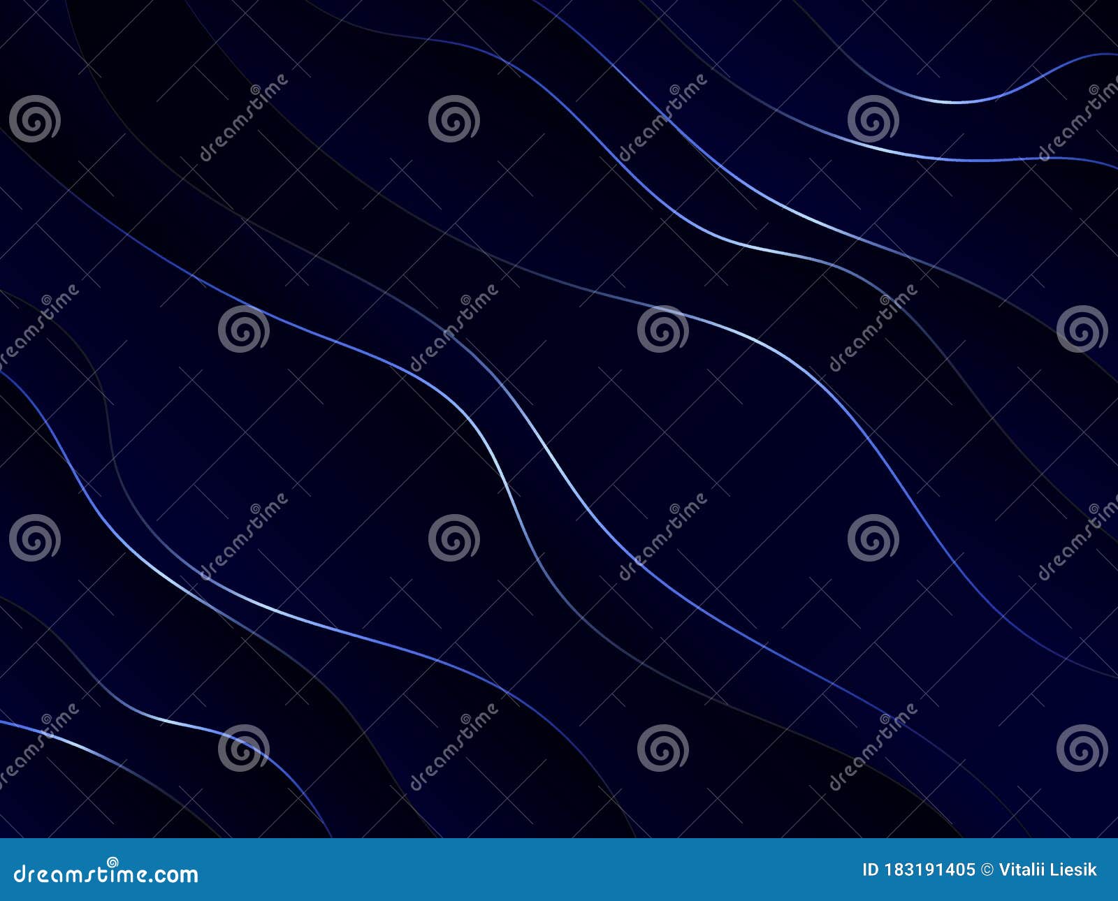 Abstract Dark Blue Background Blue Wave Background Stock Illustration ...