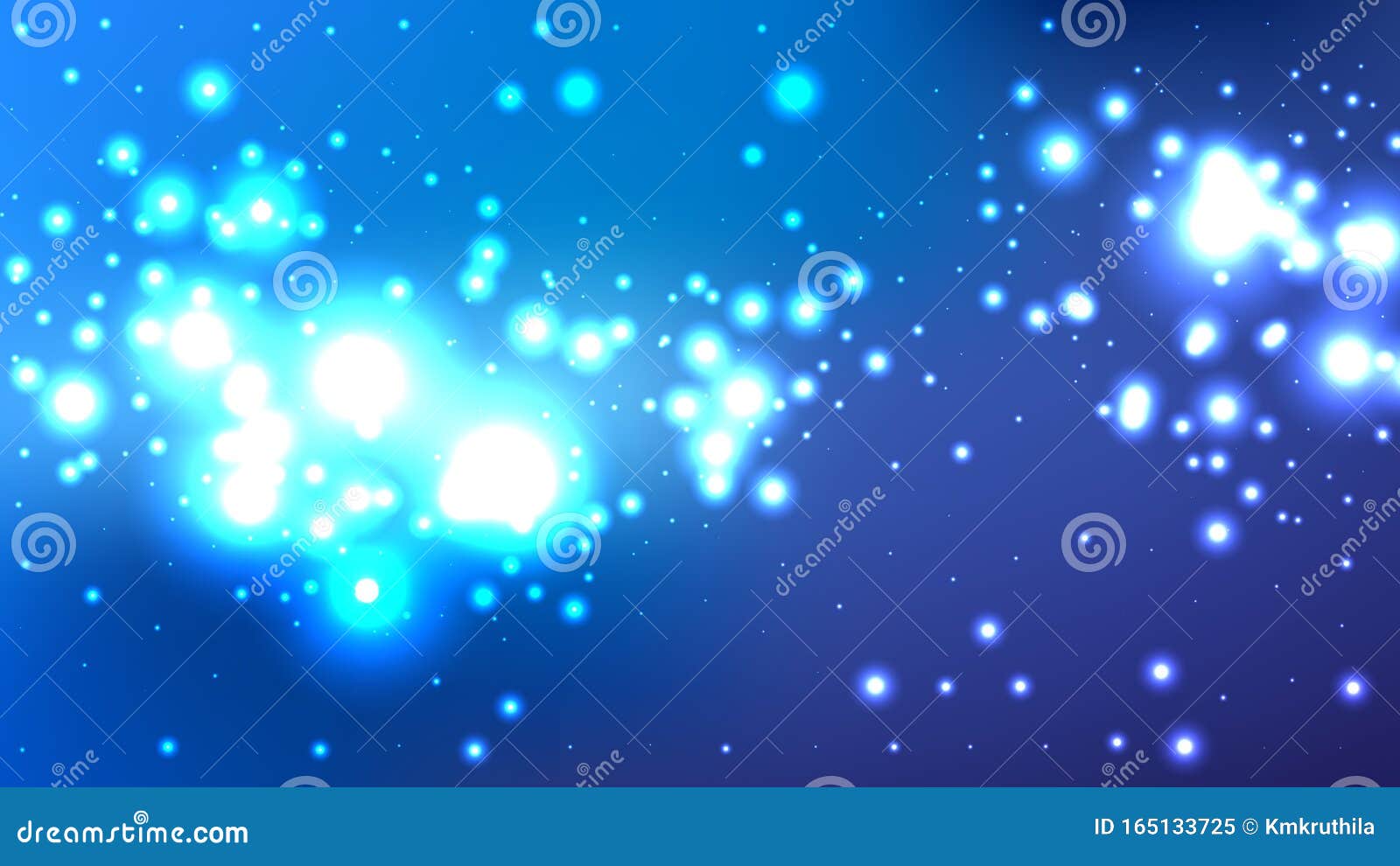 Abstract Dark Blue Bokeh Defocused Lights Background Image Stock Vector ...