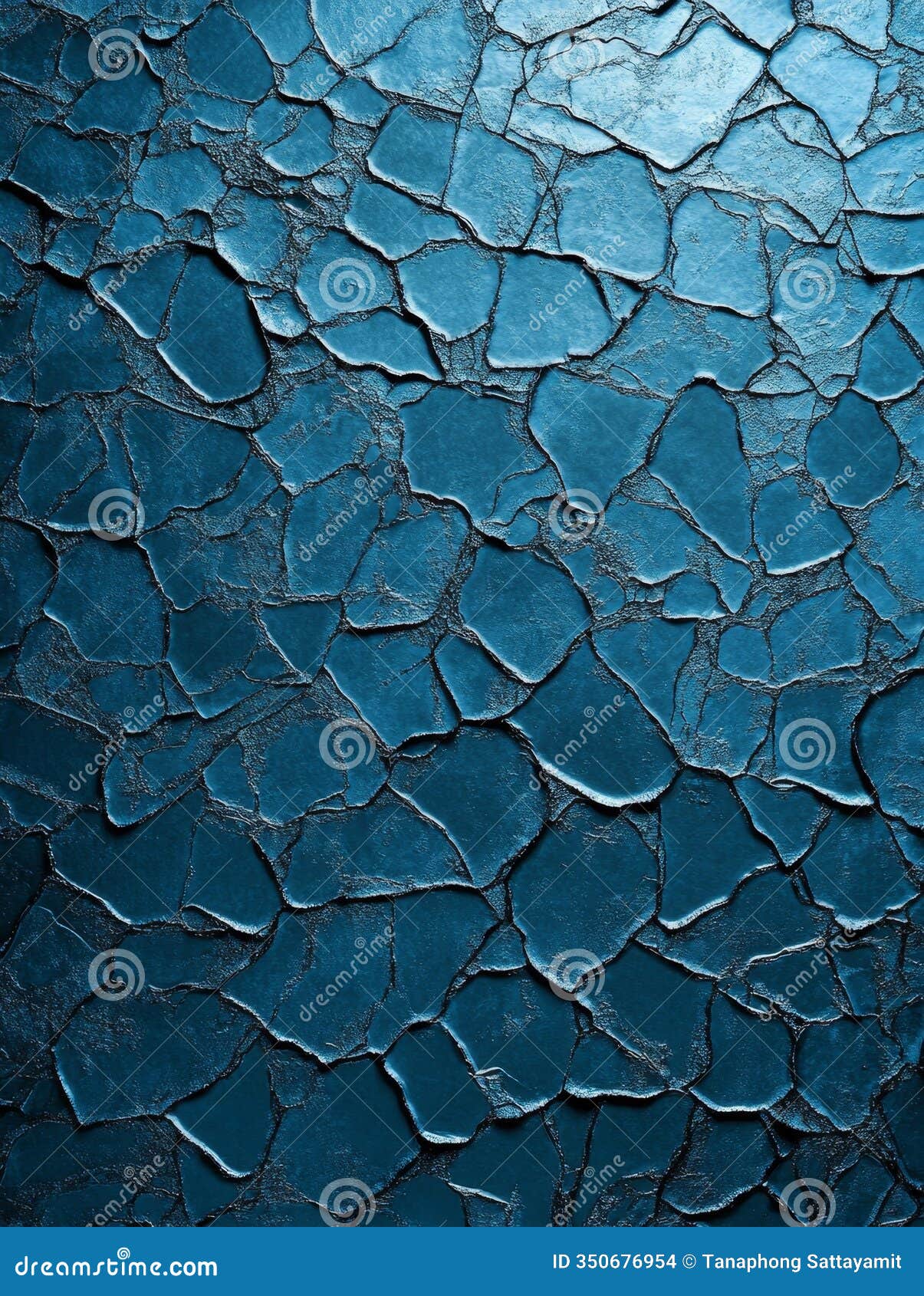 Abstract Dark Blue Cracked Ice Pattern Deep Blue Abstract Texture ...