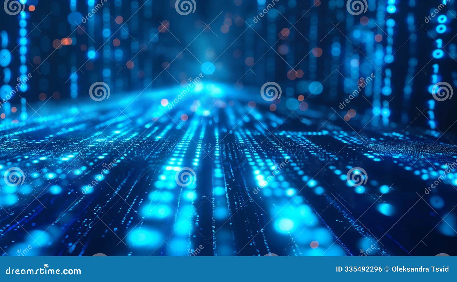 Abstract Dark Blue Digital Background. Big Data Digital Code Stock ...