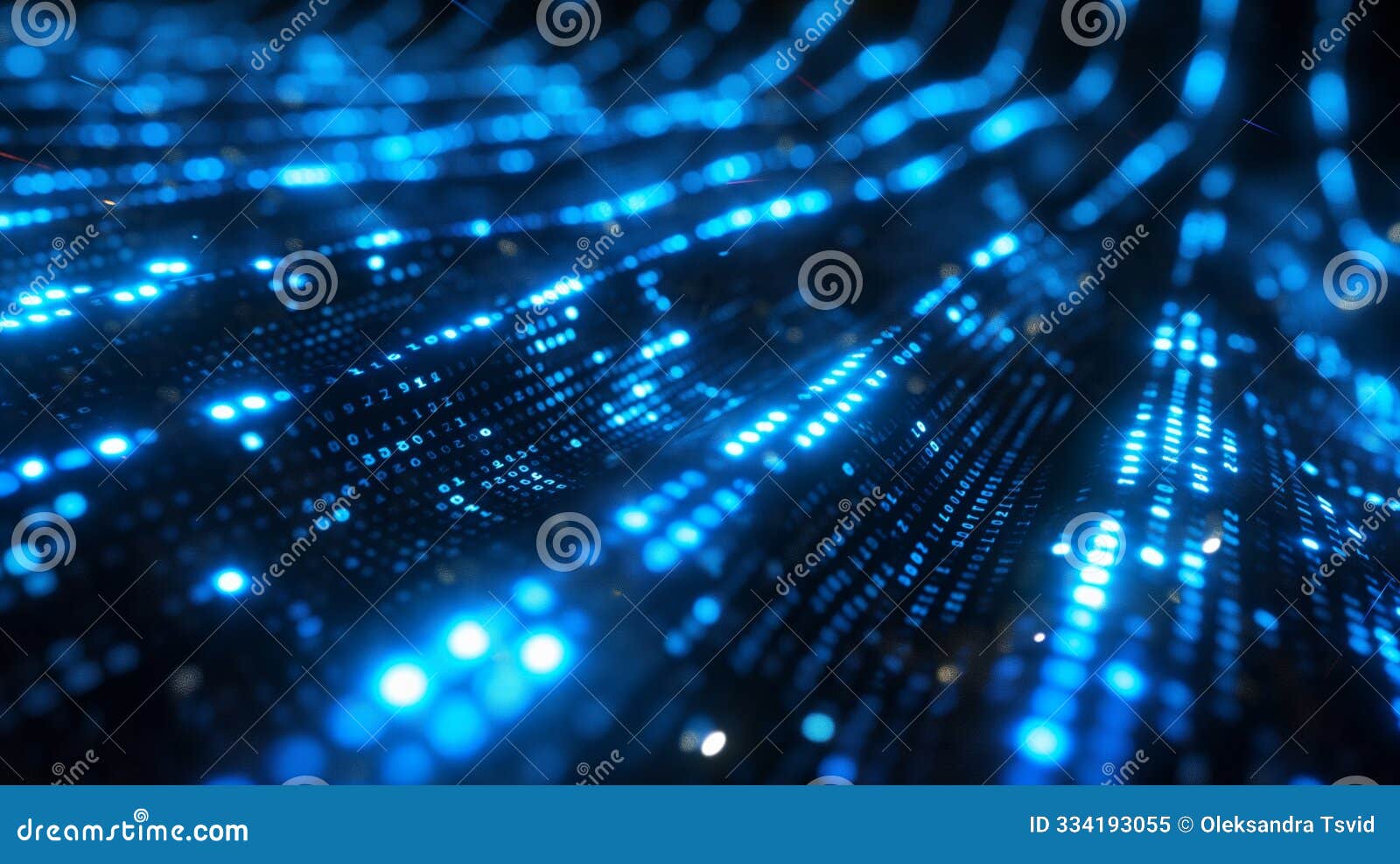 Abstract Dark Blue Digital Background. Big Data Digital Code Stock ...