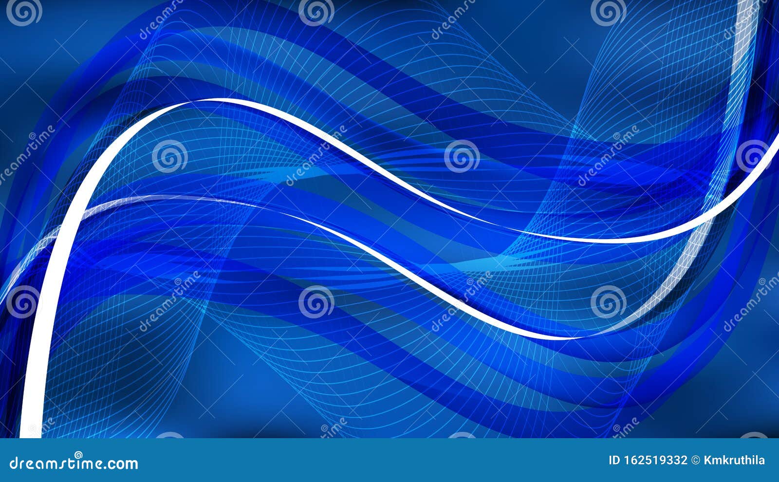 Abstract Dark Blue Flowing Curves Background Stock Vector ...