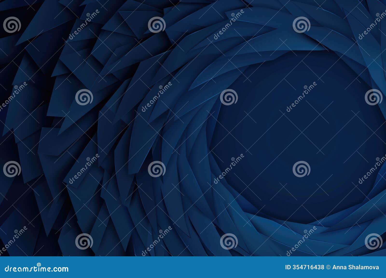 Abstract Dark Blue Geometric Background with Layered Paper-like ...