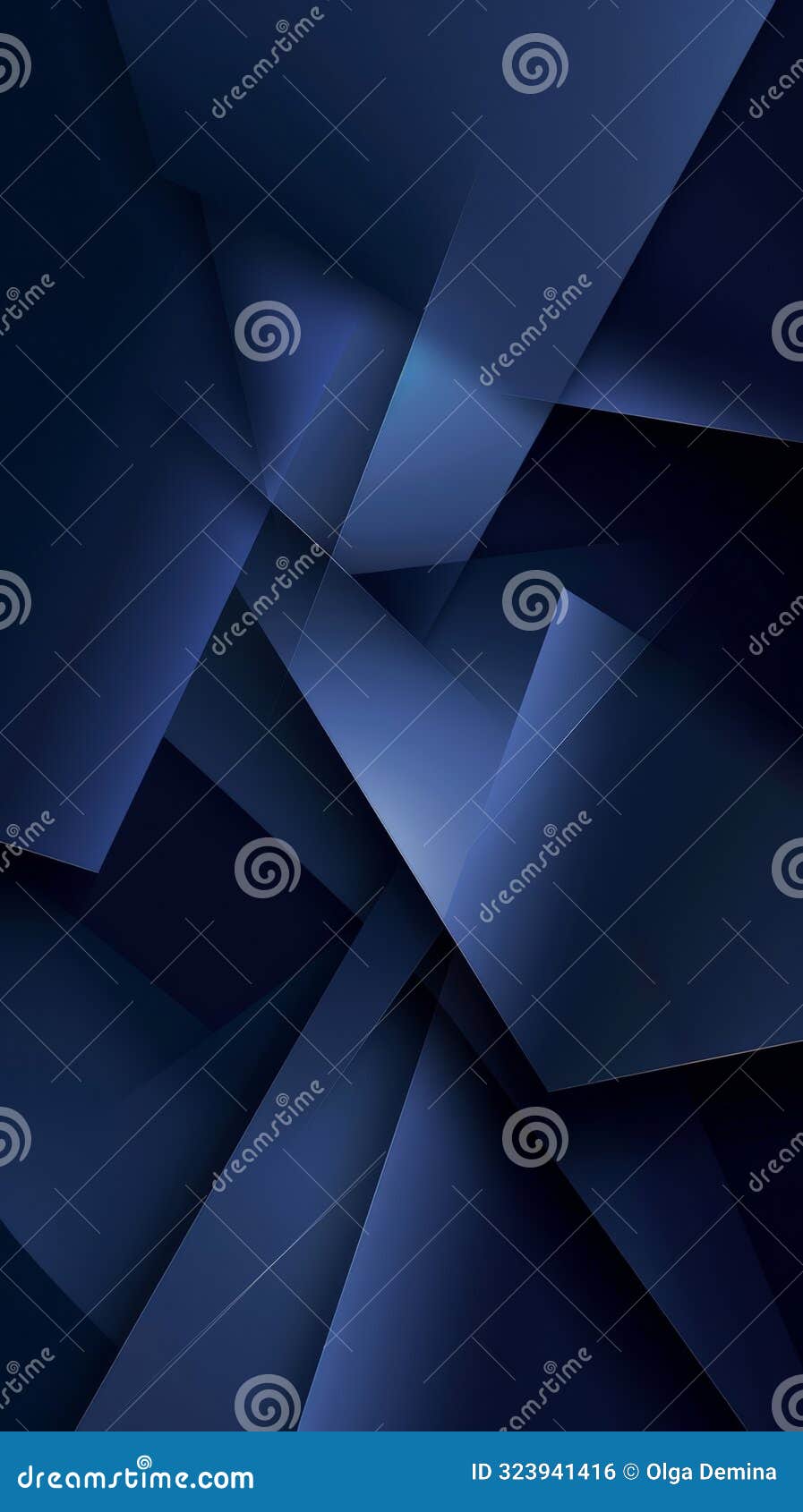 Abstract Dark Blue Geometric Background with Sharp Angles and Gradients ...