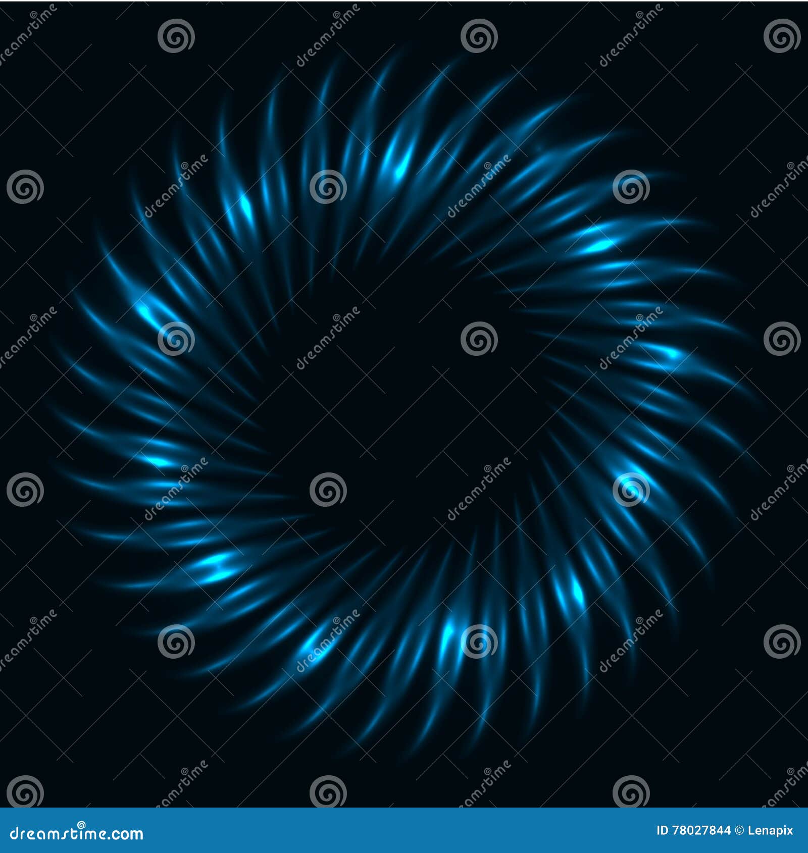 Abstract Dark Blue Glowing Vortex Stock Vector - Illustration of flow ...