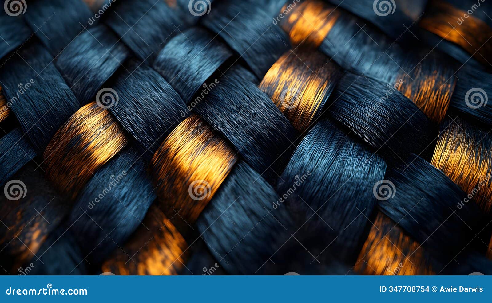 Abstract Dark Blue and Gold Woven Pattern Stock Illustration ...