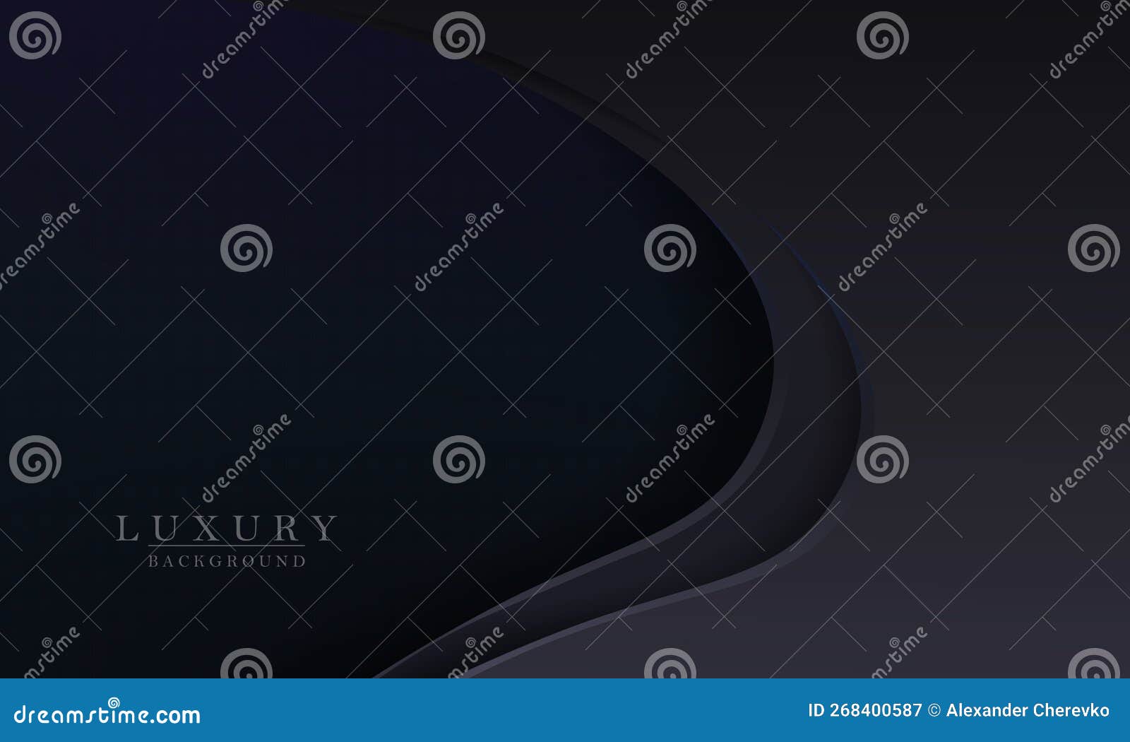 Abstract Dark Blue Gradient Design with Oval Curtains Stock Vector ...