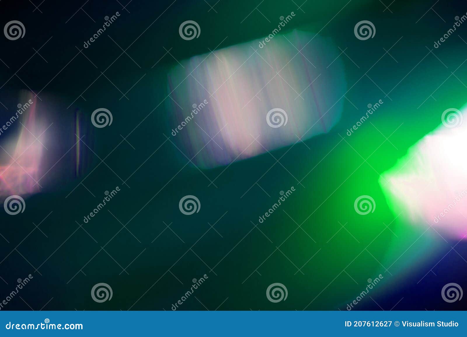 Abstract Dark Blue and Green Neon Glowing Futuristic Light with Glow in ...