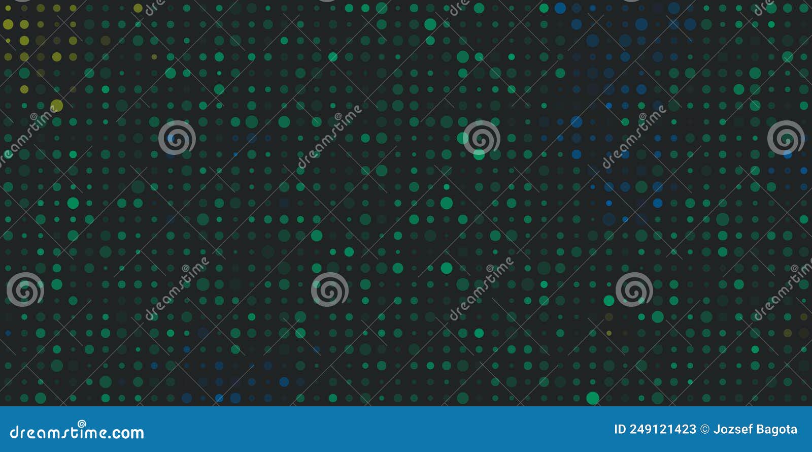 Abstract Dark Blue and Green Spotted Pixels Pattern - Geometric Mosaic ...
