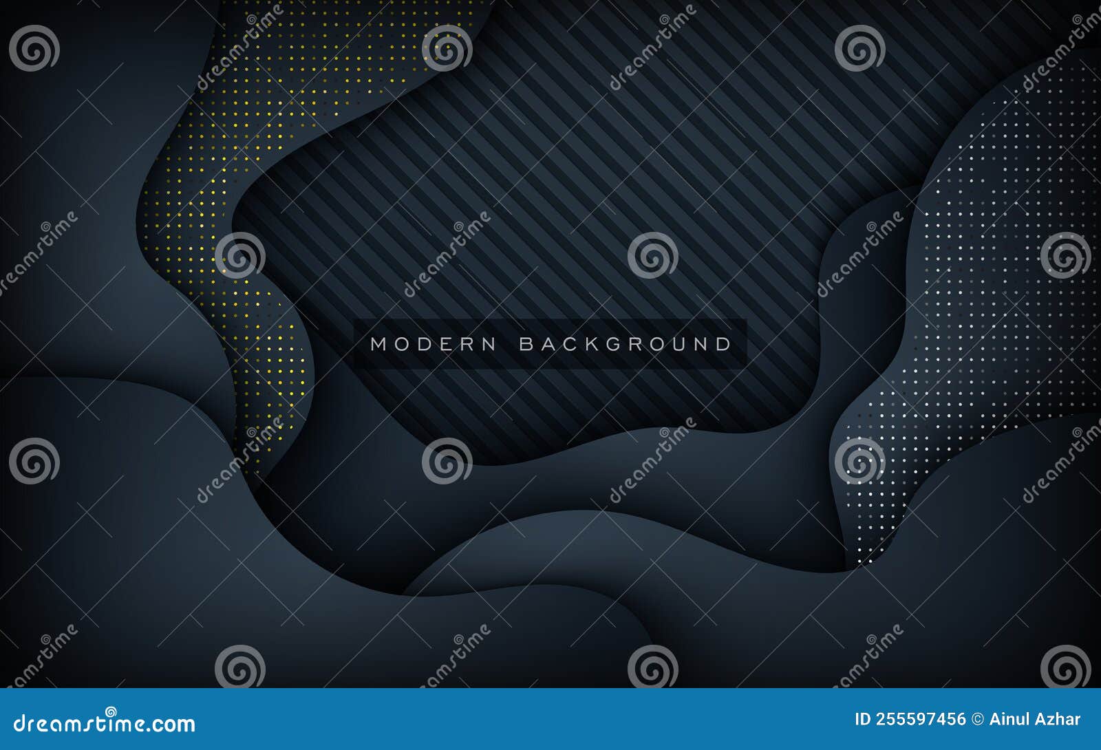 Abstract Dark Blue Navy Gradient Overlap Layers with Glitters Dots ...