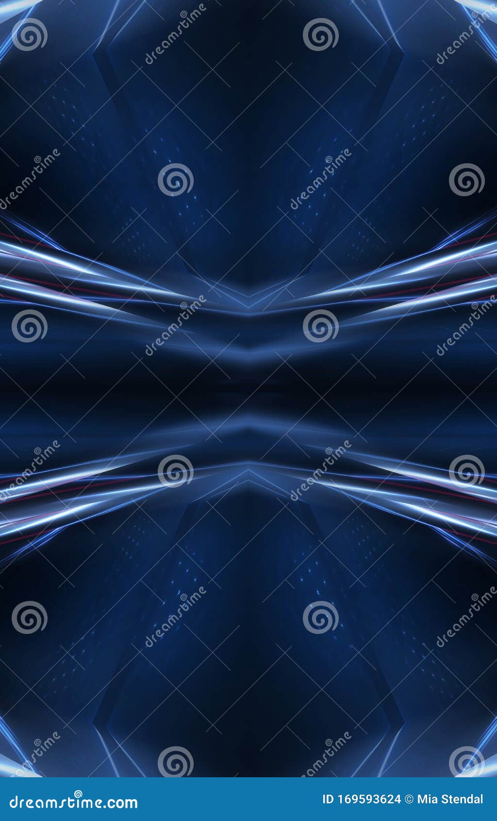 Dark Background with Lines and Spotlights, Neon Light, Night View ...