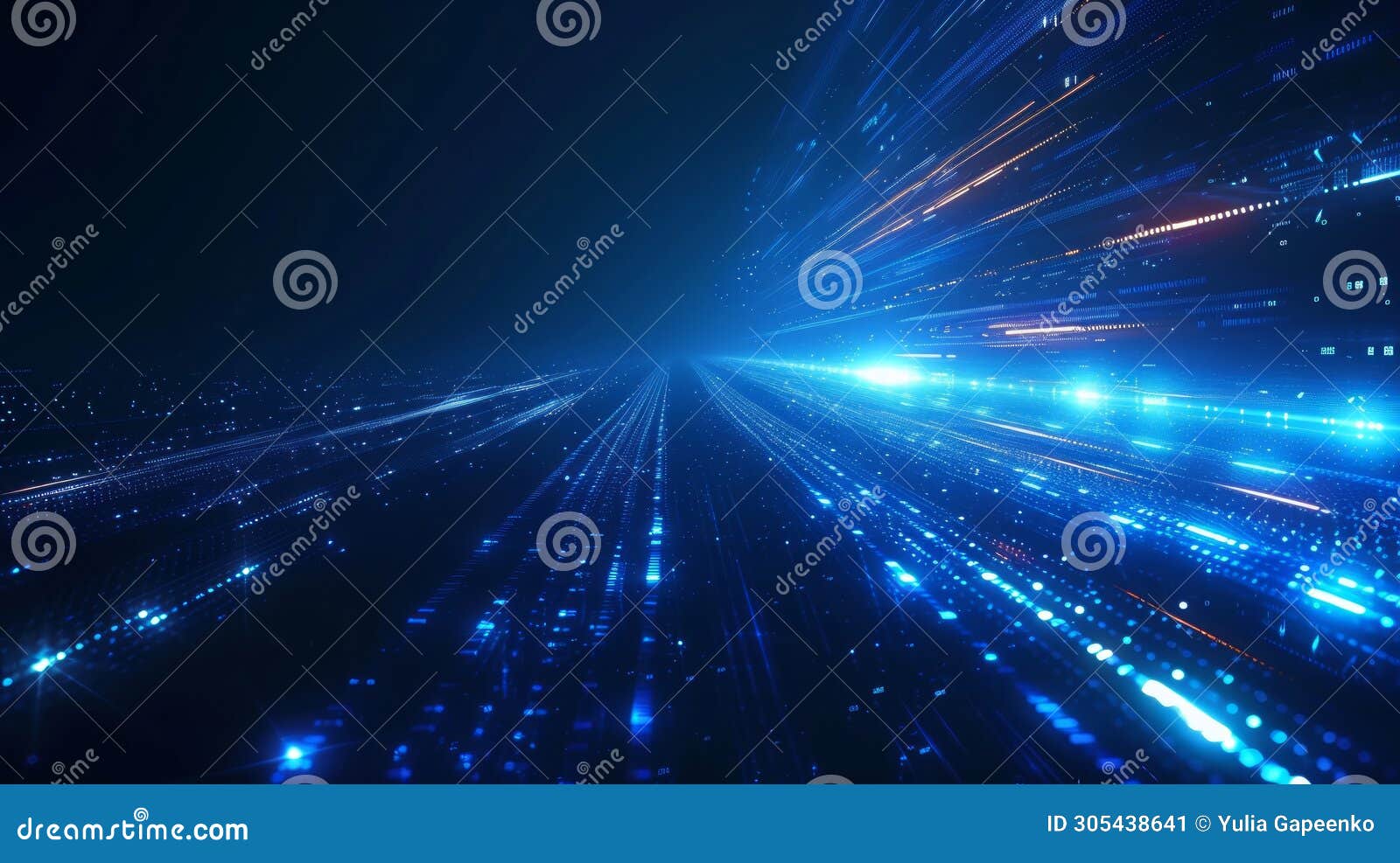 Abstract Dark Blue and Neon Technology Background Stock Image - Image ...