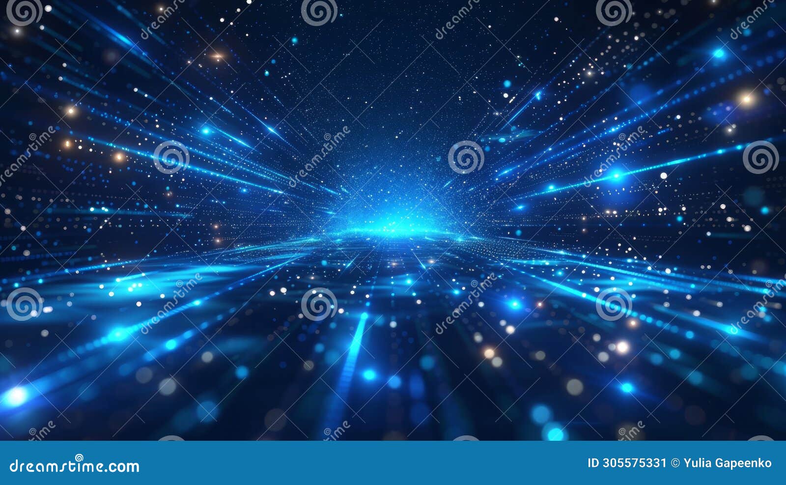 Abstract Dark Blue and Neon Technology Background Stock Image - Image ...