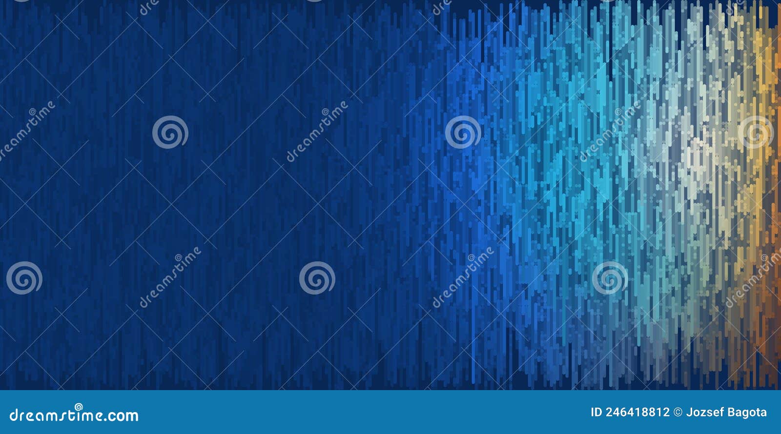 Abstract Dark Blue Random Sized, Placed Colored Vertcial Pixelated ...