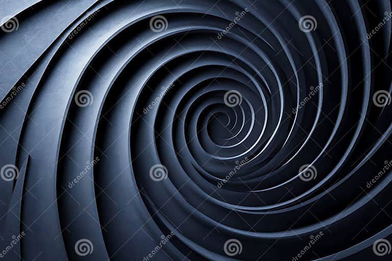 Abstract Dark Blue Spiral Vortex . Stock Illustration - Illustration of ...