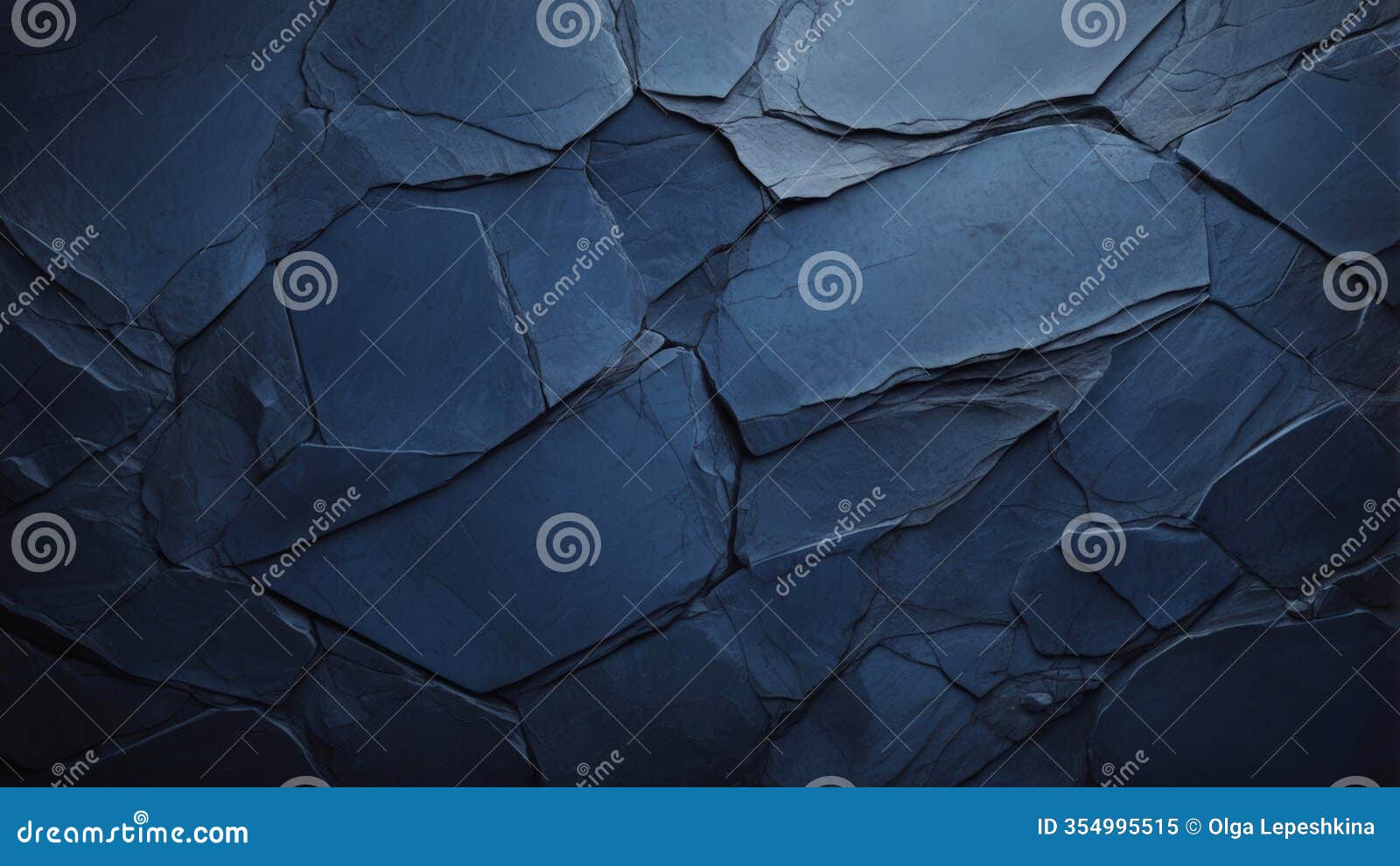 Abstract Dark Blue Stone Surface with Texture Cracks. Rich Stone ...