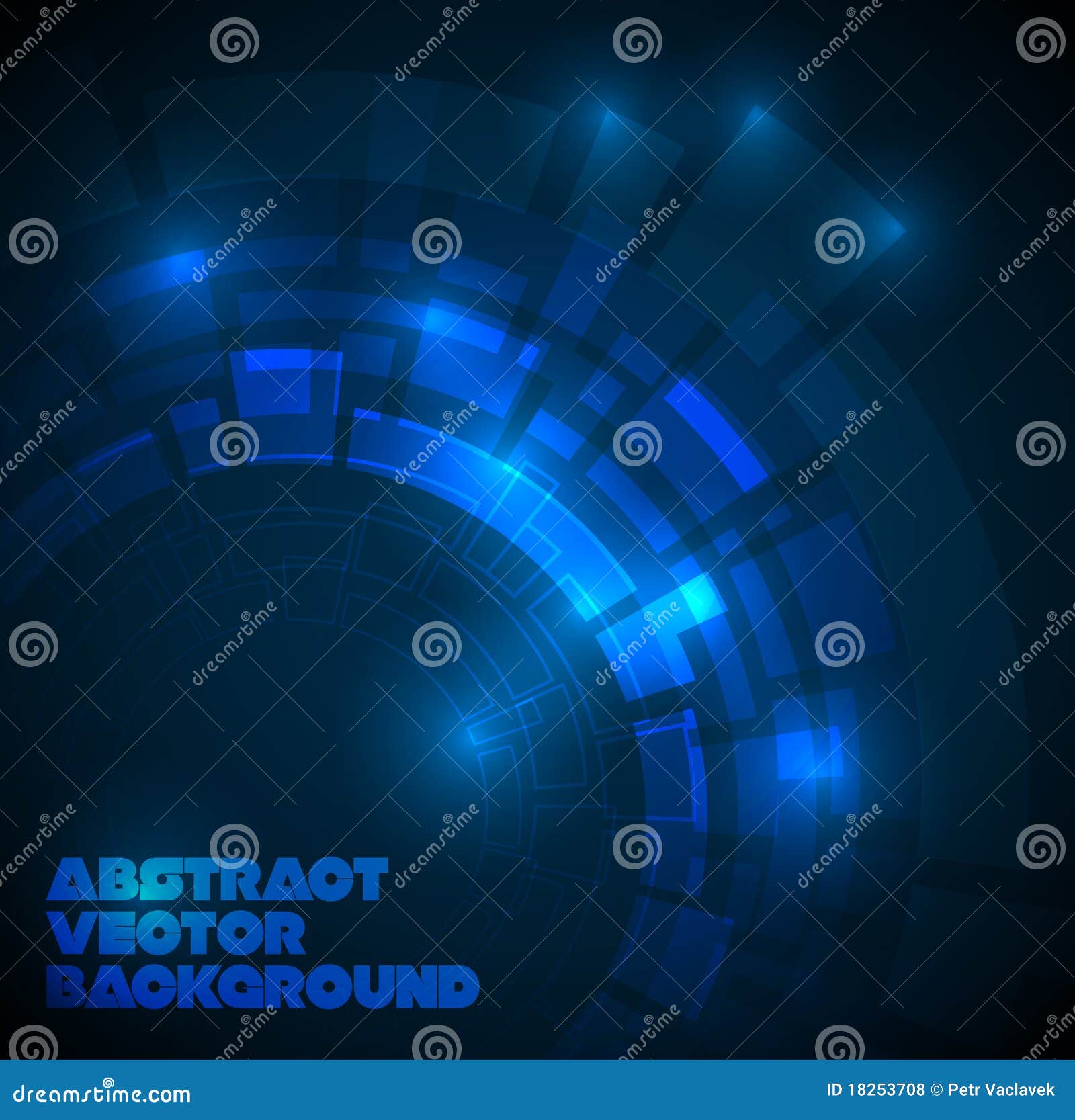 Abstract Dark Blue Technical Background Stock Illustration ...