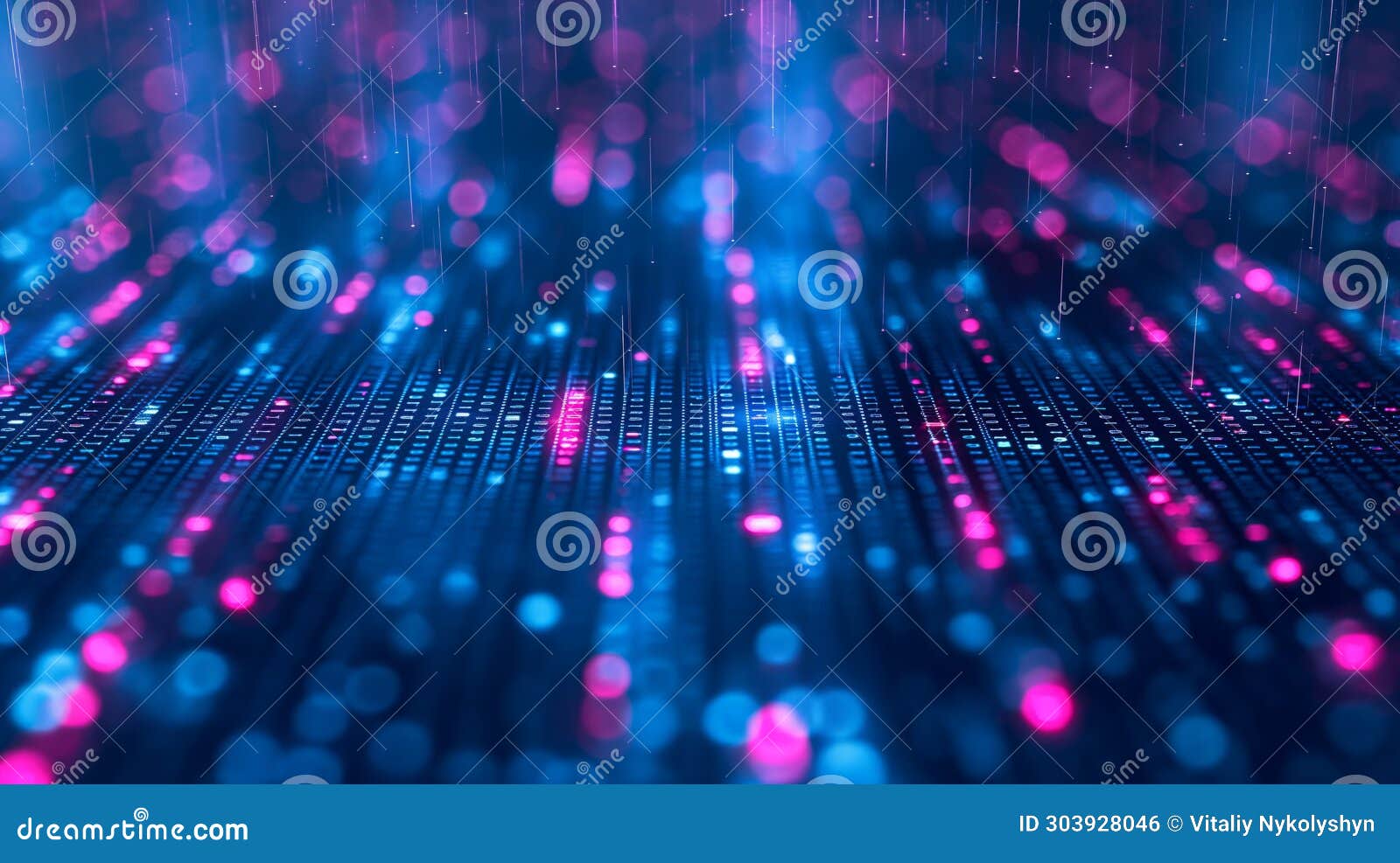 Technologic Background With Representation Of Binary Code Animation Binary Digits 1 And 0 In