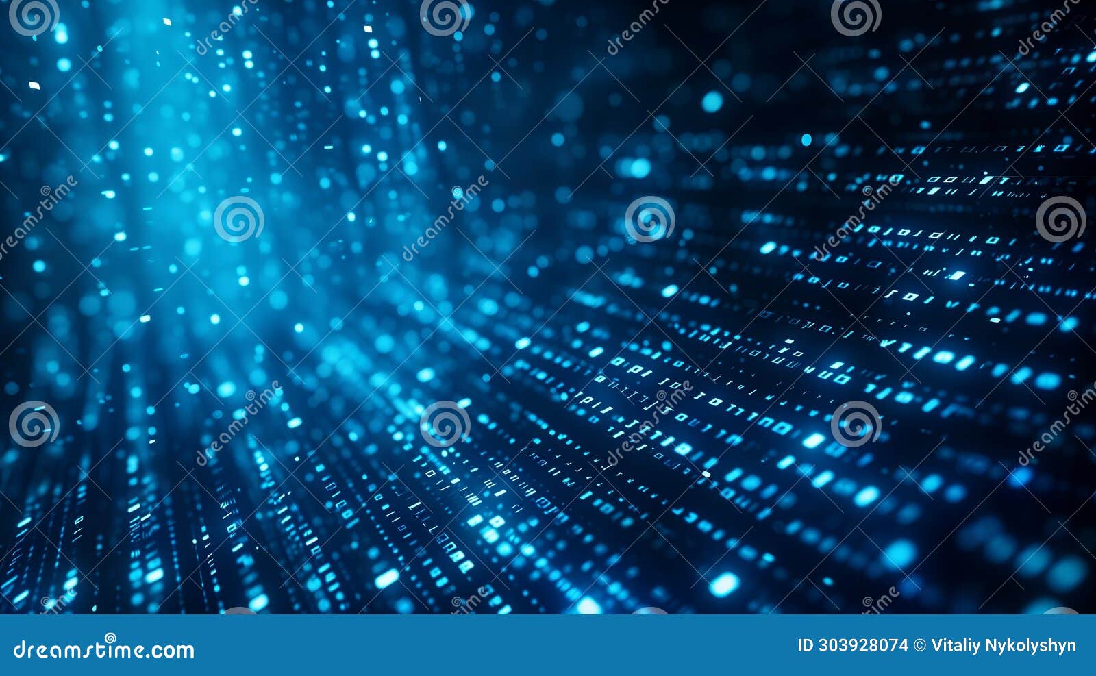 Technologic Background With Representation Of Binary Code. Animation ...