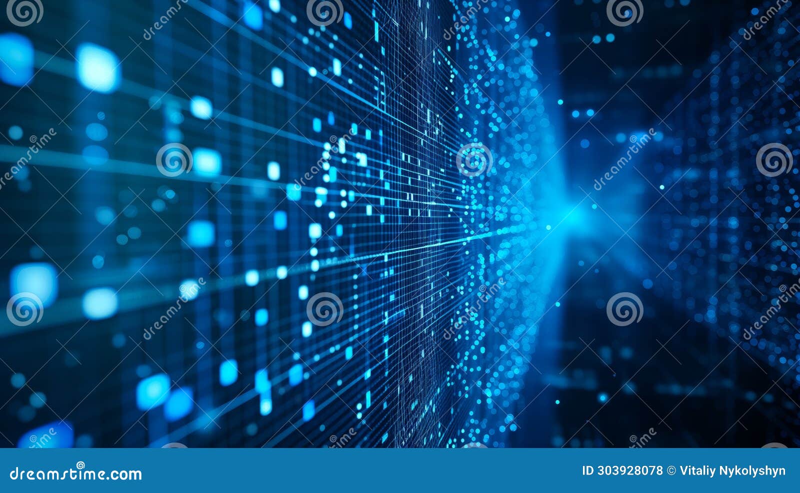 Technologic Background With Representation Of Binary Code. Animation ...