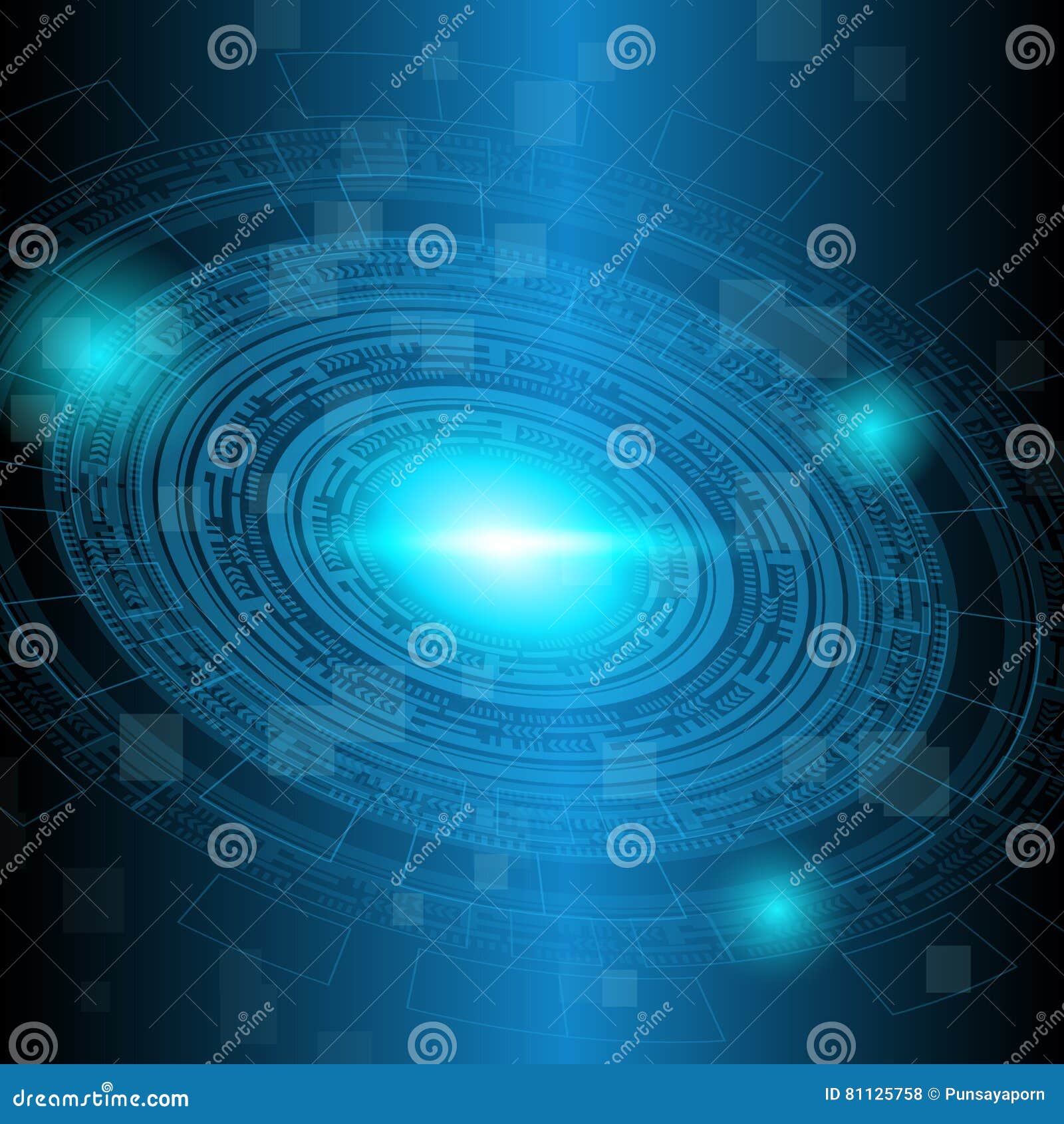 Abstract Dark Blue Technology Background Stock Vector - Illustration of ...