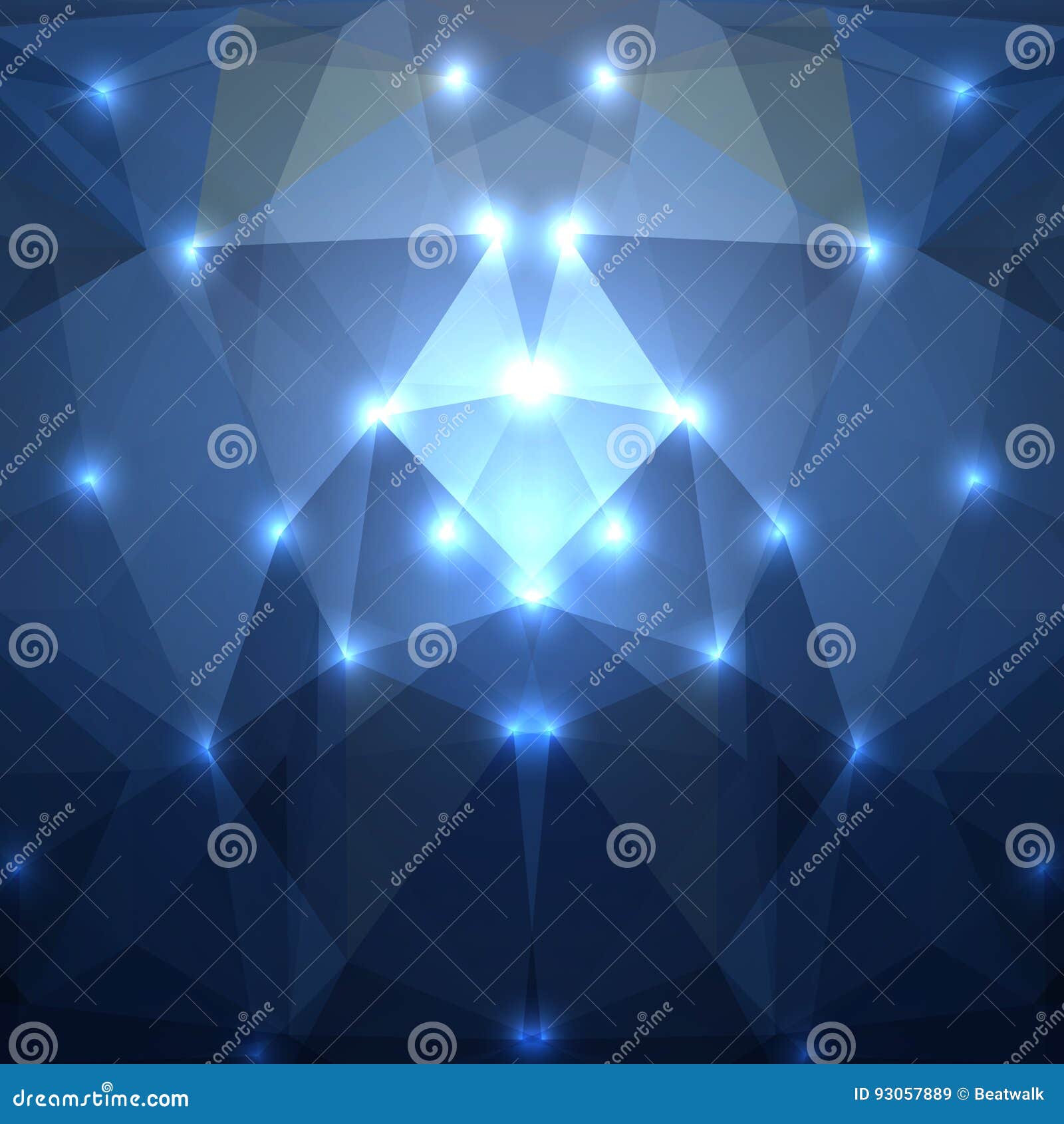 Abstract Dark Blue Triangles Background Stock Vector - Illustration of ...