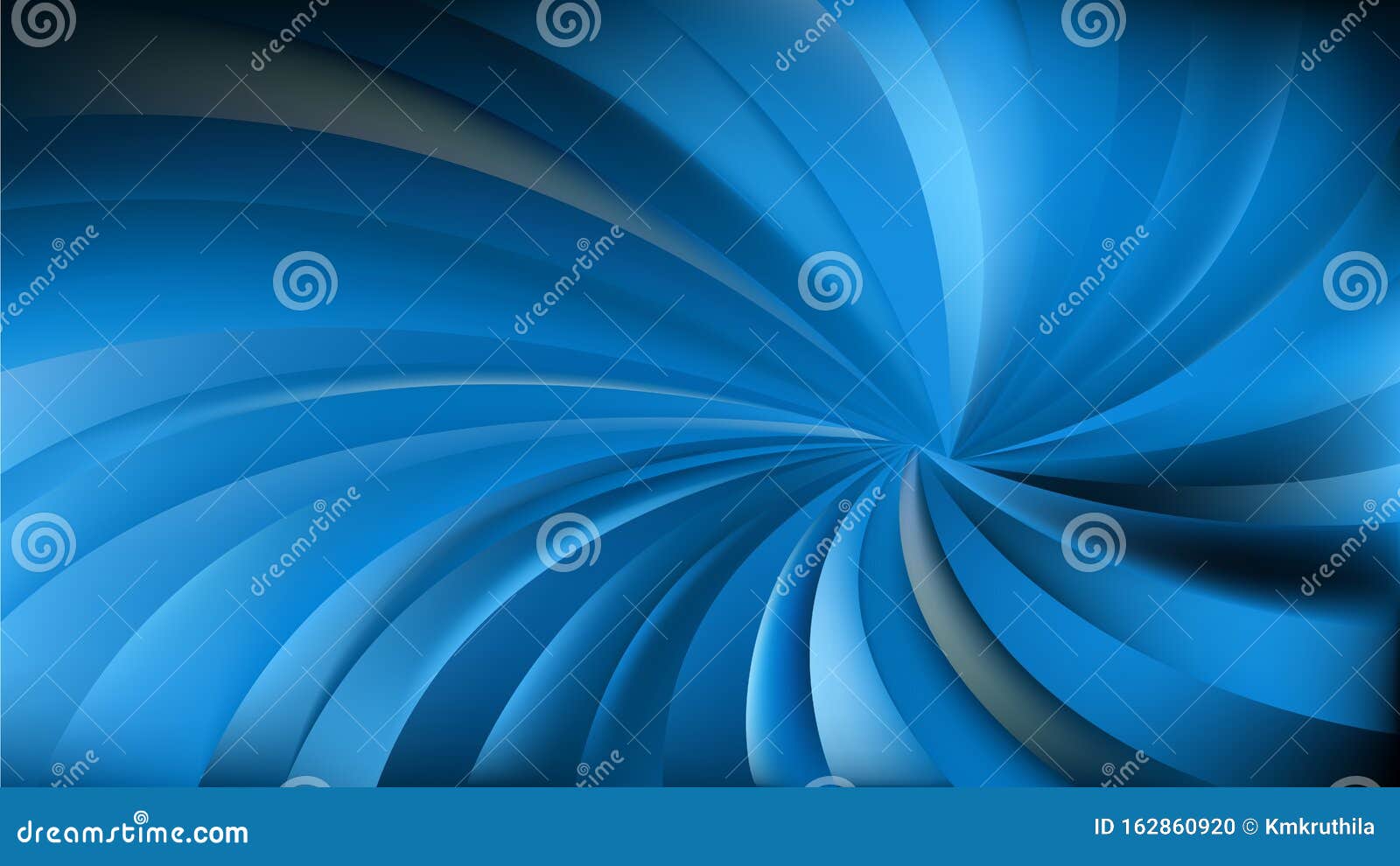 Abstract Dark Blue Twisted Spiral Rays Background Stock Vector ...