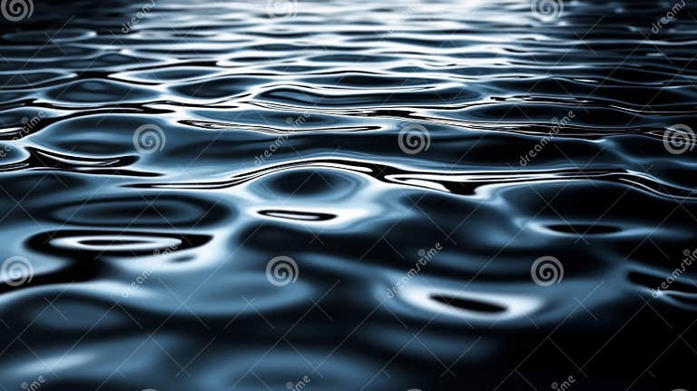 Abstract Dark Blue Water Texture with Rippling Surface Stock ...