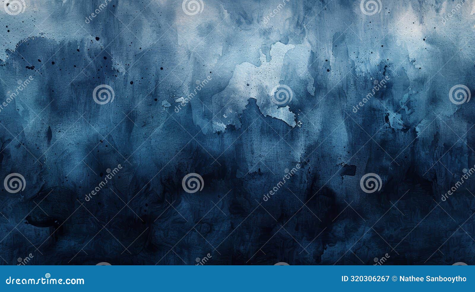 Abstract Dark Blue Watercolor Texture with Gradient Colors, Creating a ...