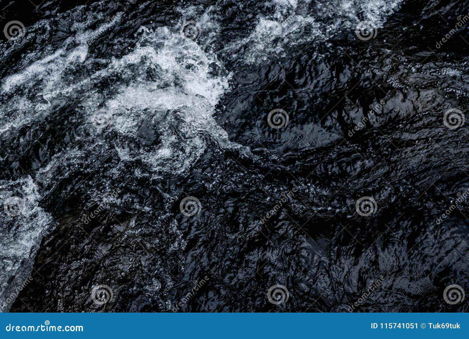 Abstract Dark Blue Waterfall Wave Water Background Texture Stock Image ...