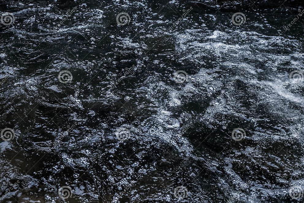 Abstract Dark Blue Waterfall Wave Water Background Texture Stock Image ...