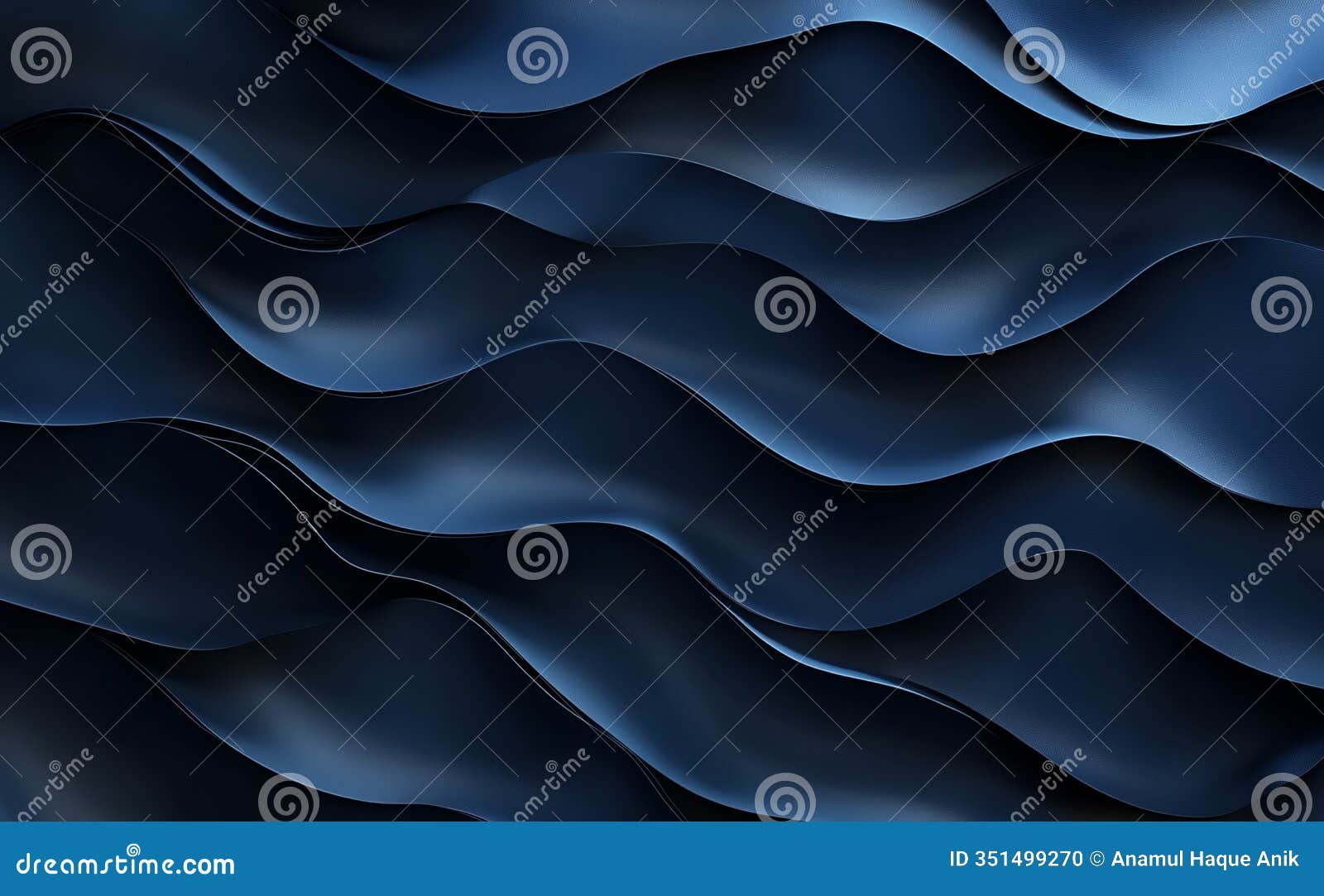 Abstract Dark Blue Wave Background 3D Render Seamless Texture Luxury ...