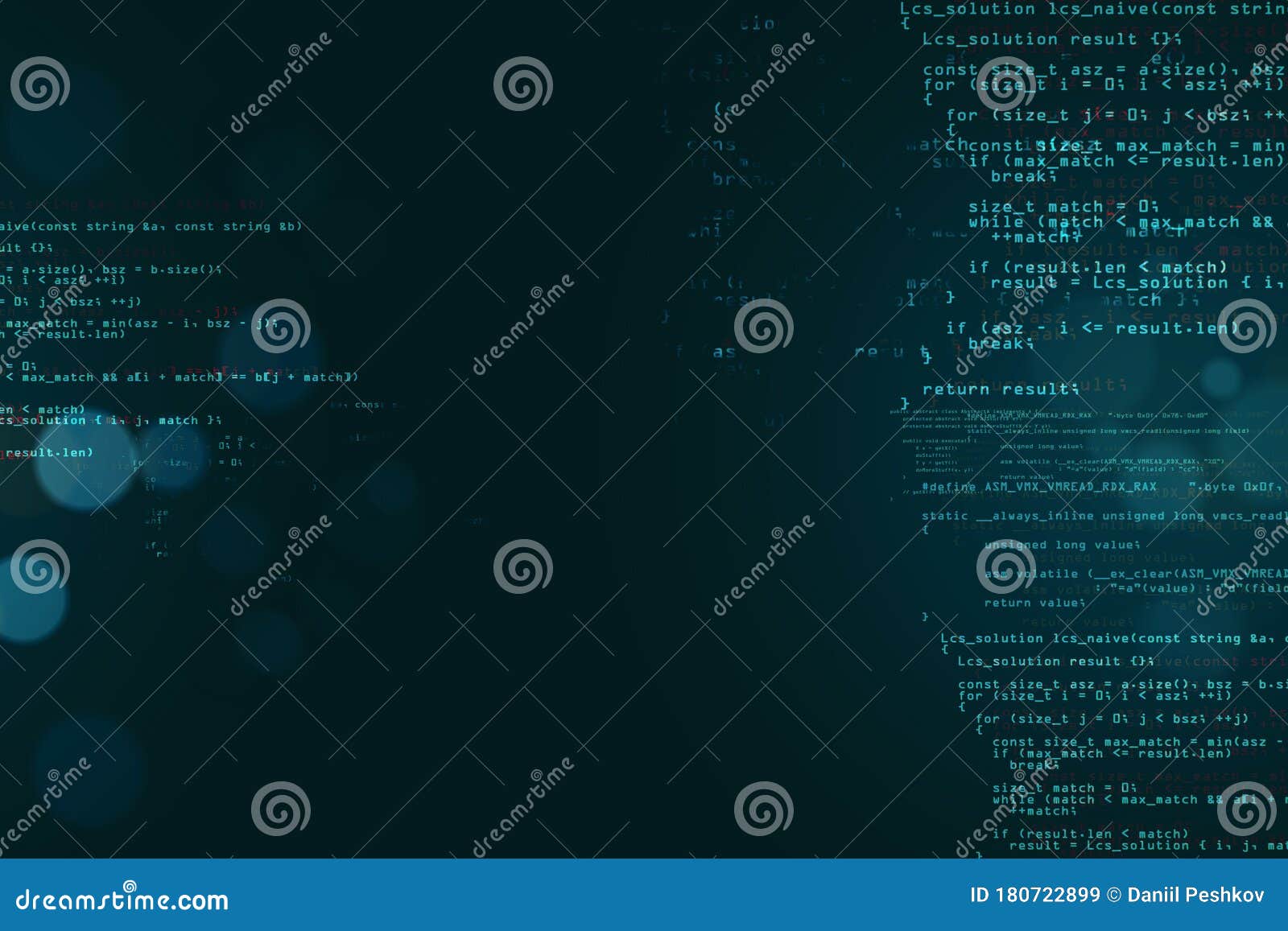 Abstract Dark Coding Backdrop with Text Stock Illustration - Illustration of futuristic ...