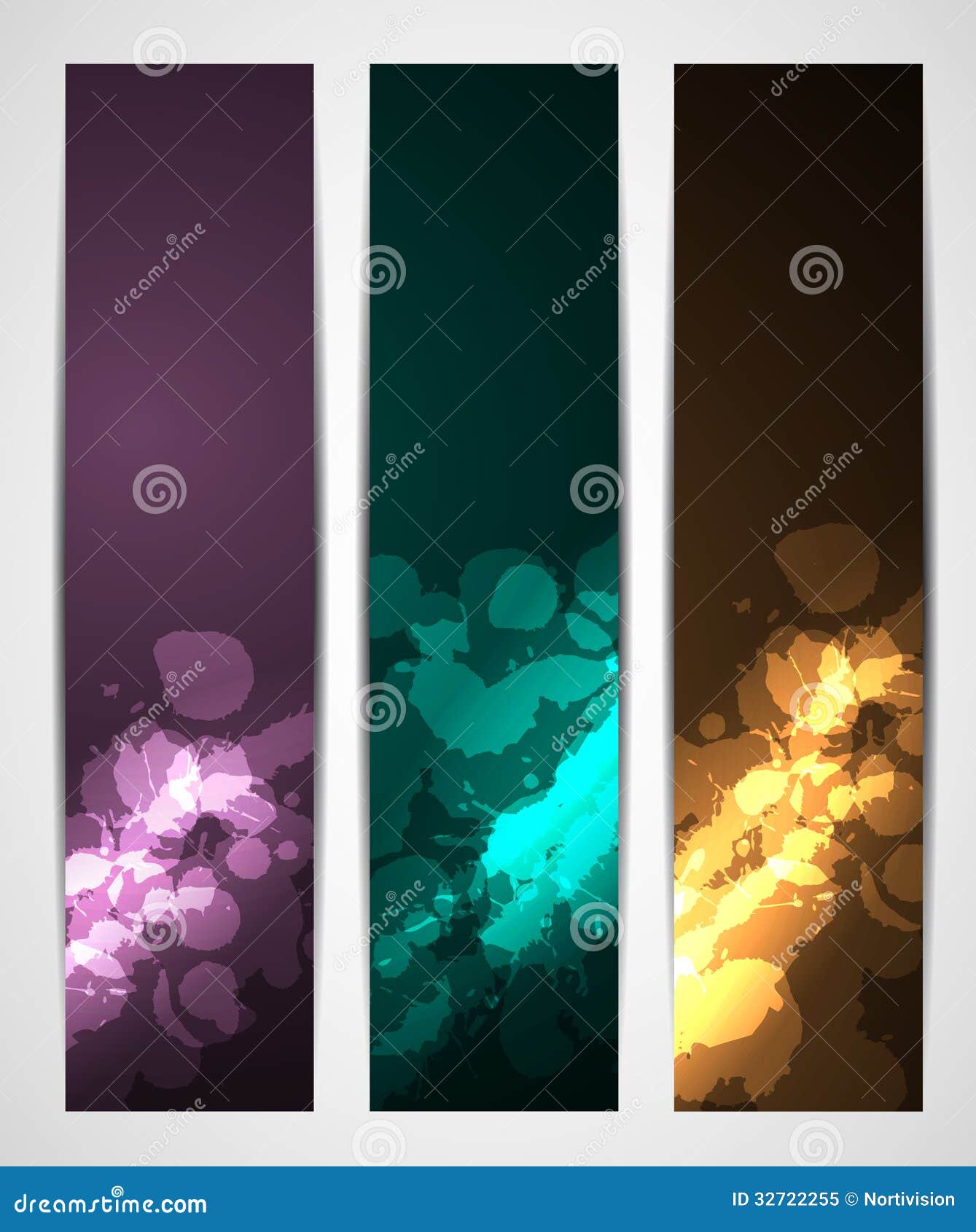 Abstract Dark Colorful Banners Stock Illustration - Illustration of ...
