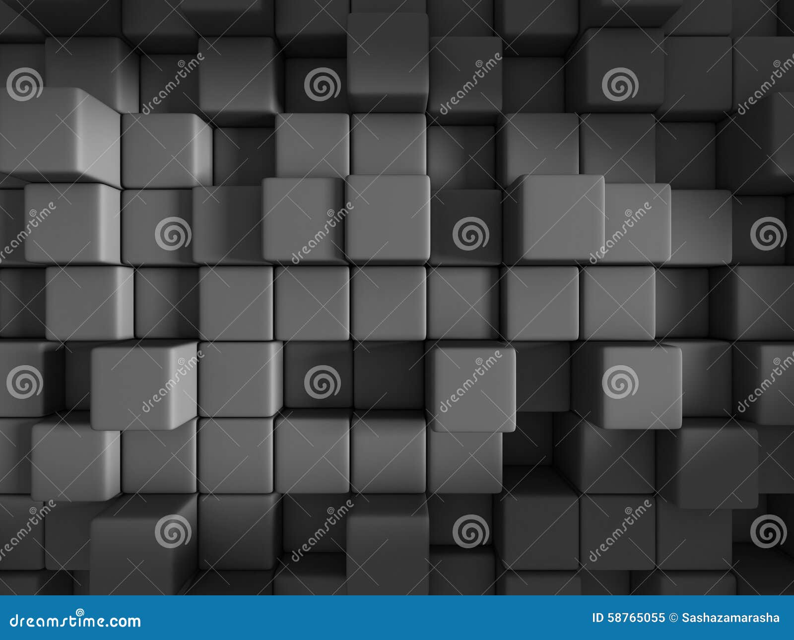 Abstract Dark Cubes Design Background Stock Illustration - Illustration ...