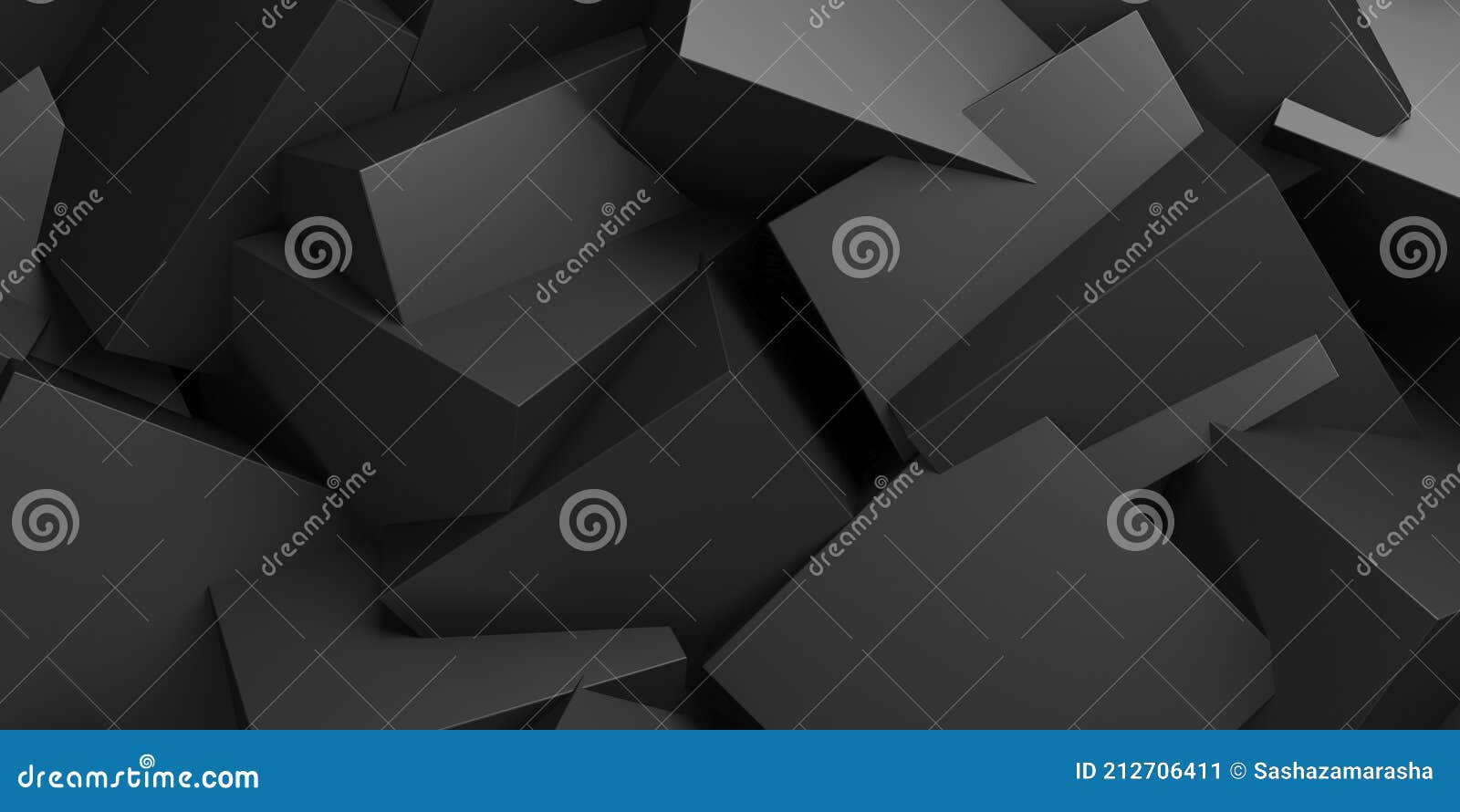 Abstract Dark Cubes Futuristic Design Background Stock Illustration ...