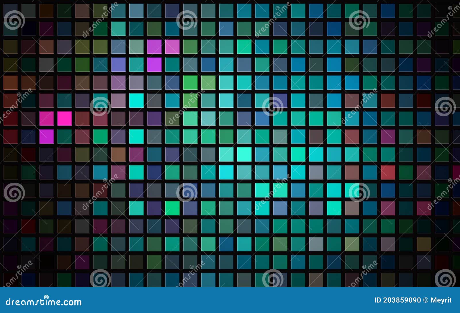 Abstract Dark Geometric Background with Squares Stock Illustration ...