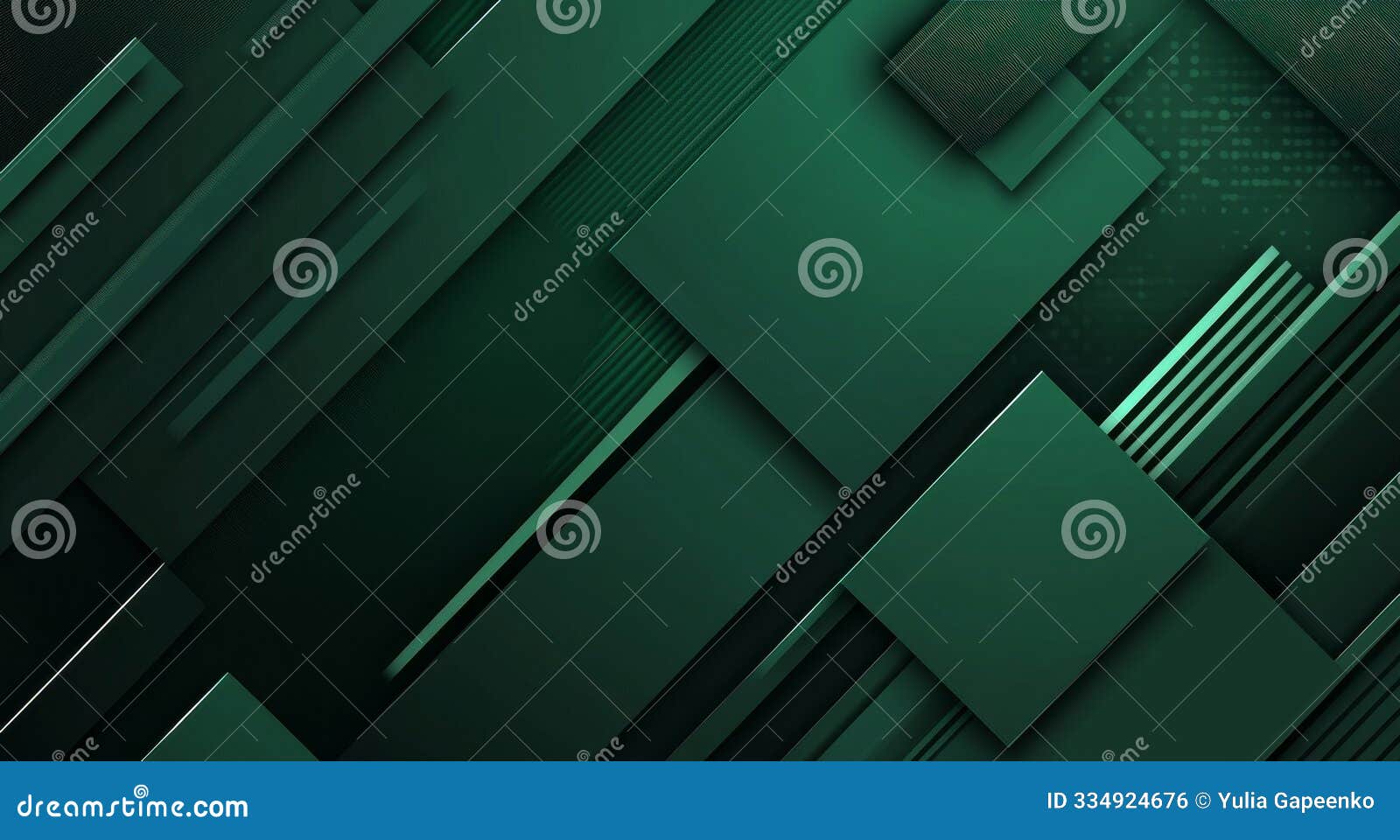 Abstract Dark Green Geometric Shapes Layered in a Modern Design with ...
